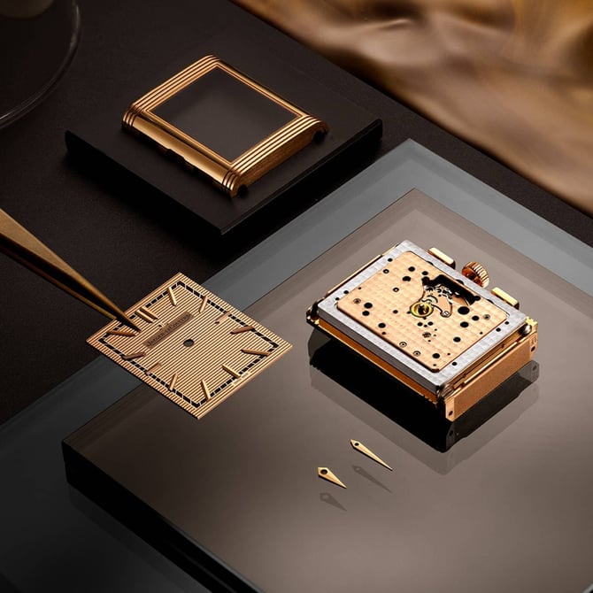 Reverso Tribute Chronograph翻转系列计时腕表手动上链男士腕表玫瑰金款Q389256J |积家